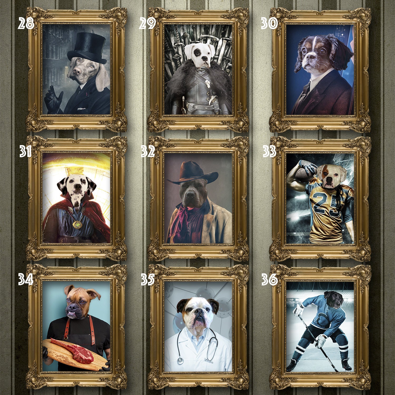 Custom Pet Portrait from your photo Napoleon Bonaparte Dog | Etsy