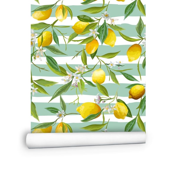 Lemon Wallpaper - Etsy