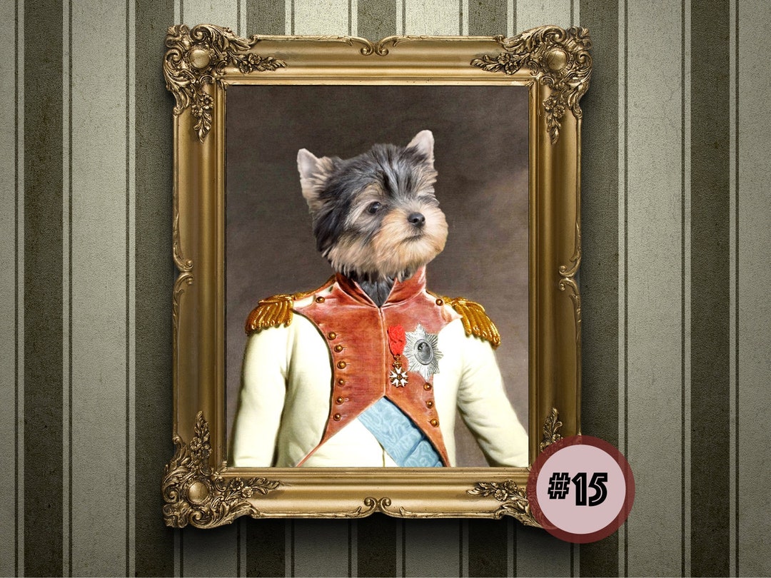 Custom Pet Portrait From Your Photo Napoleon Bonaparte Dog - Etsy