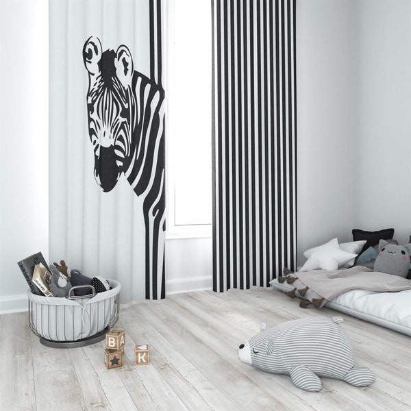 Zebra Curtains - Etsy