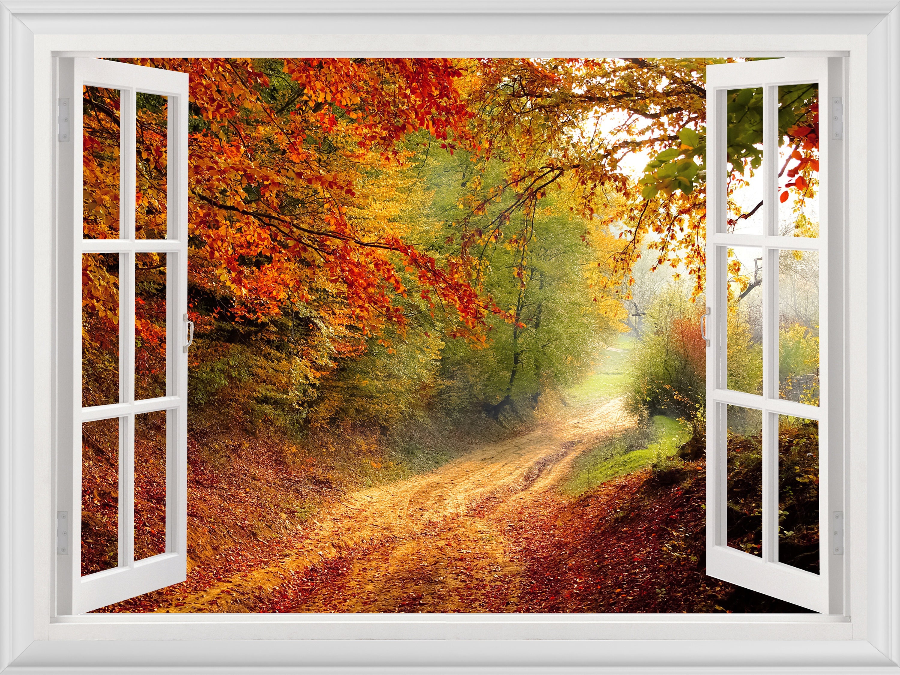 Autumn Stickers Fall Stickers Window Decals Large Wall | Etsy