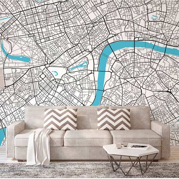 Grey Geometric Peel & Stick Wallpaper - Etsy