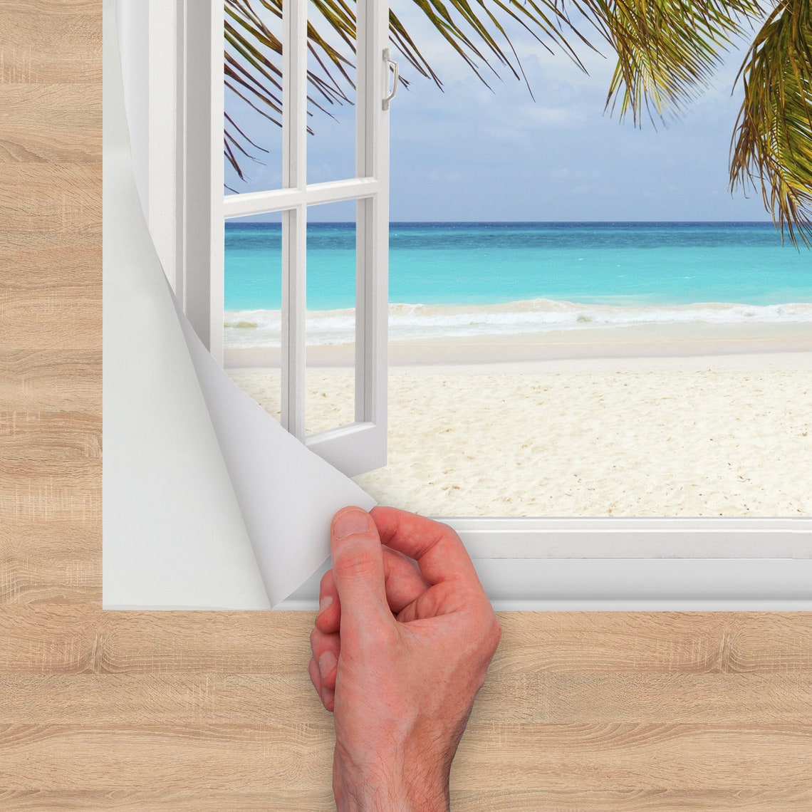 Window Decals with Ocean Prints Large Wall Decals Beach | Etsy