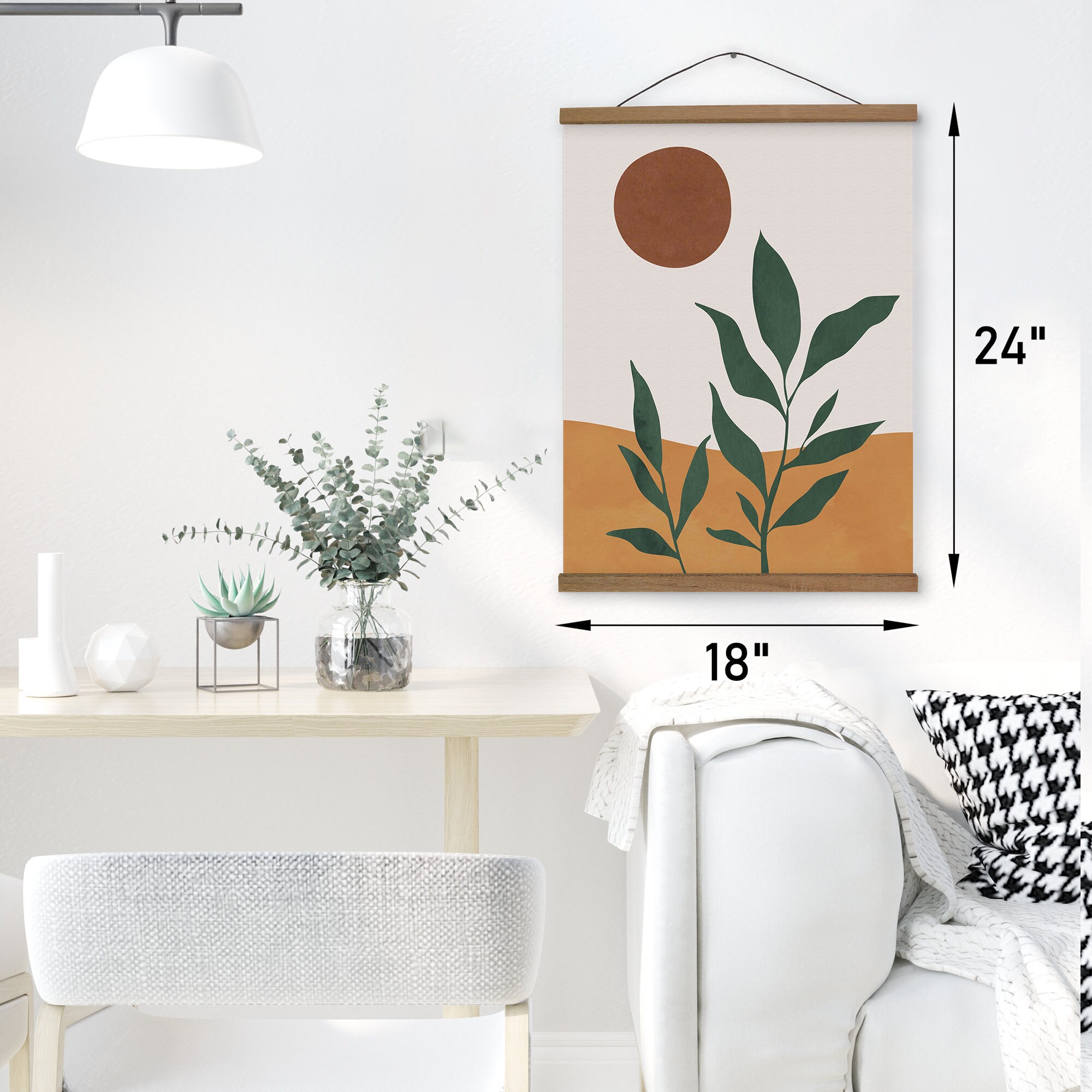 Bedroom Wall Art Canvas Prints Wall Art Boho Framed Canvas | Etsy