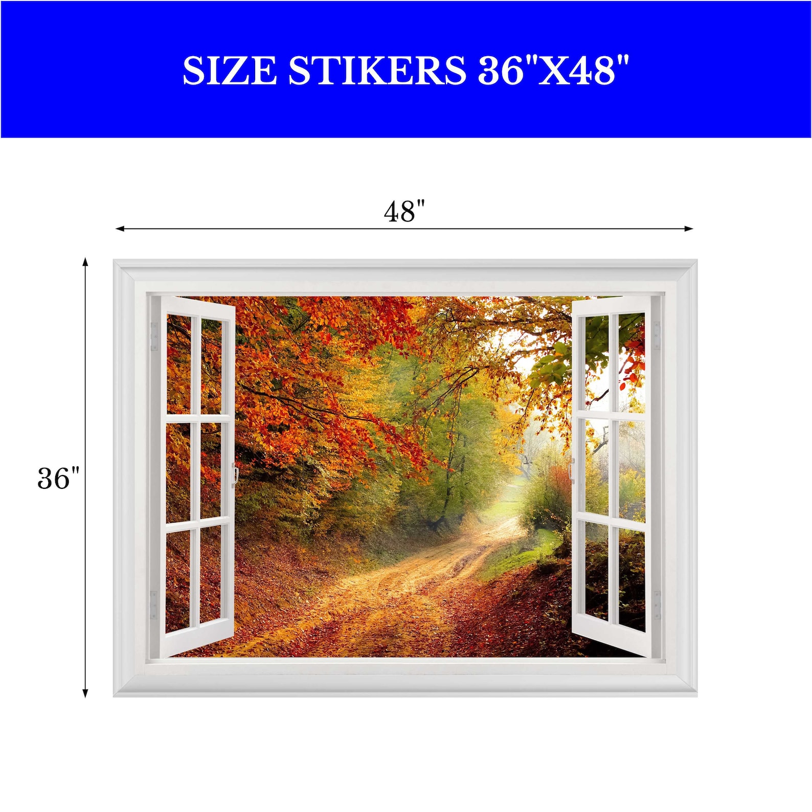 Autumn Stickers Fall Stickers Window Decals Large Wall | Etsy