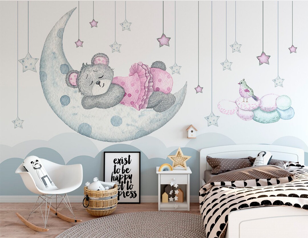 Murale de mur auto-adhésif de Teddy Bear fr Cute Kids - Etsy France