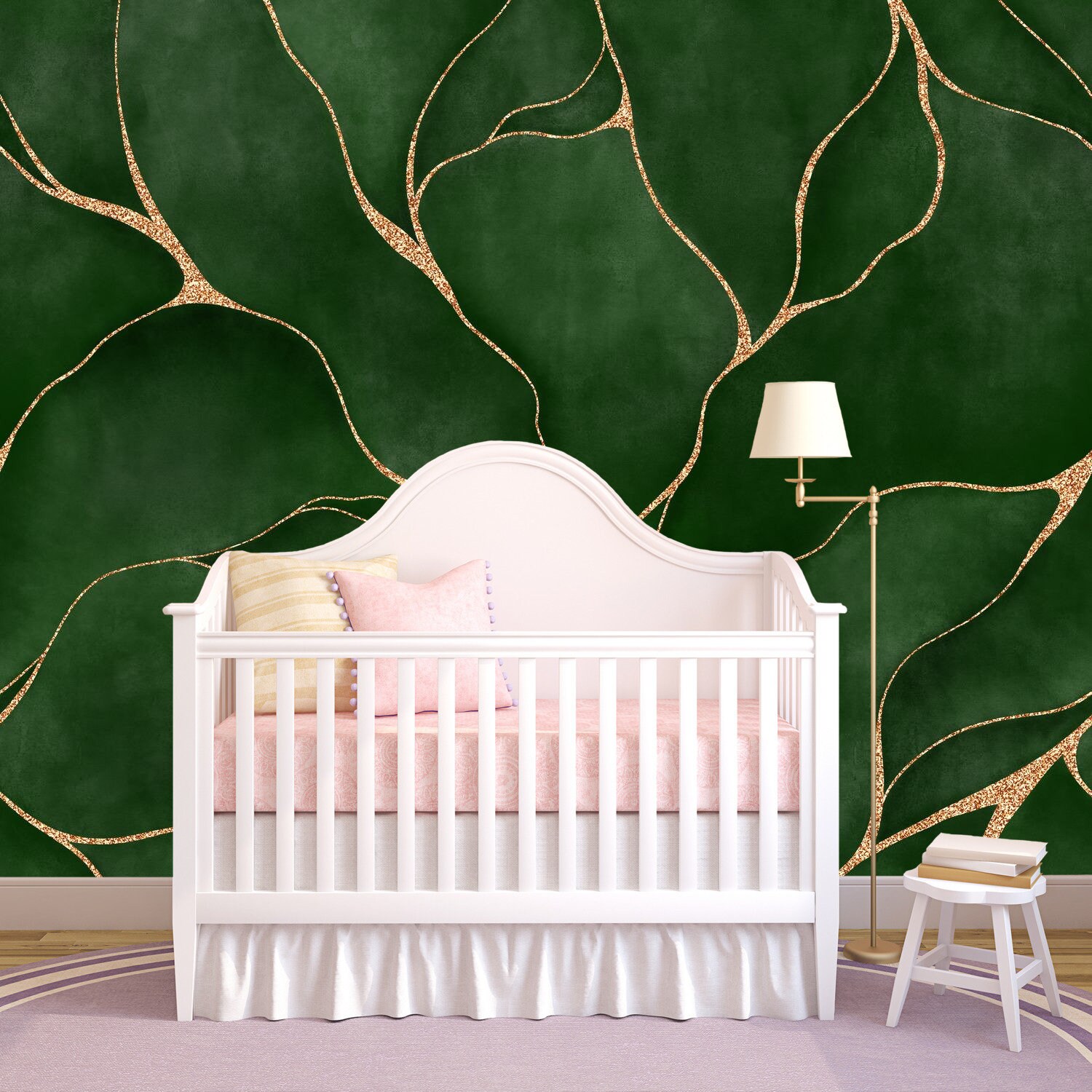 Green Wallpaper Dark Wallpaper Mural Abstract Wallpaper - Etsy