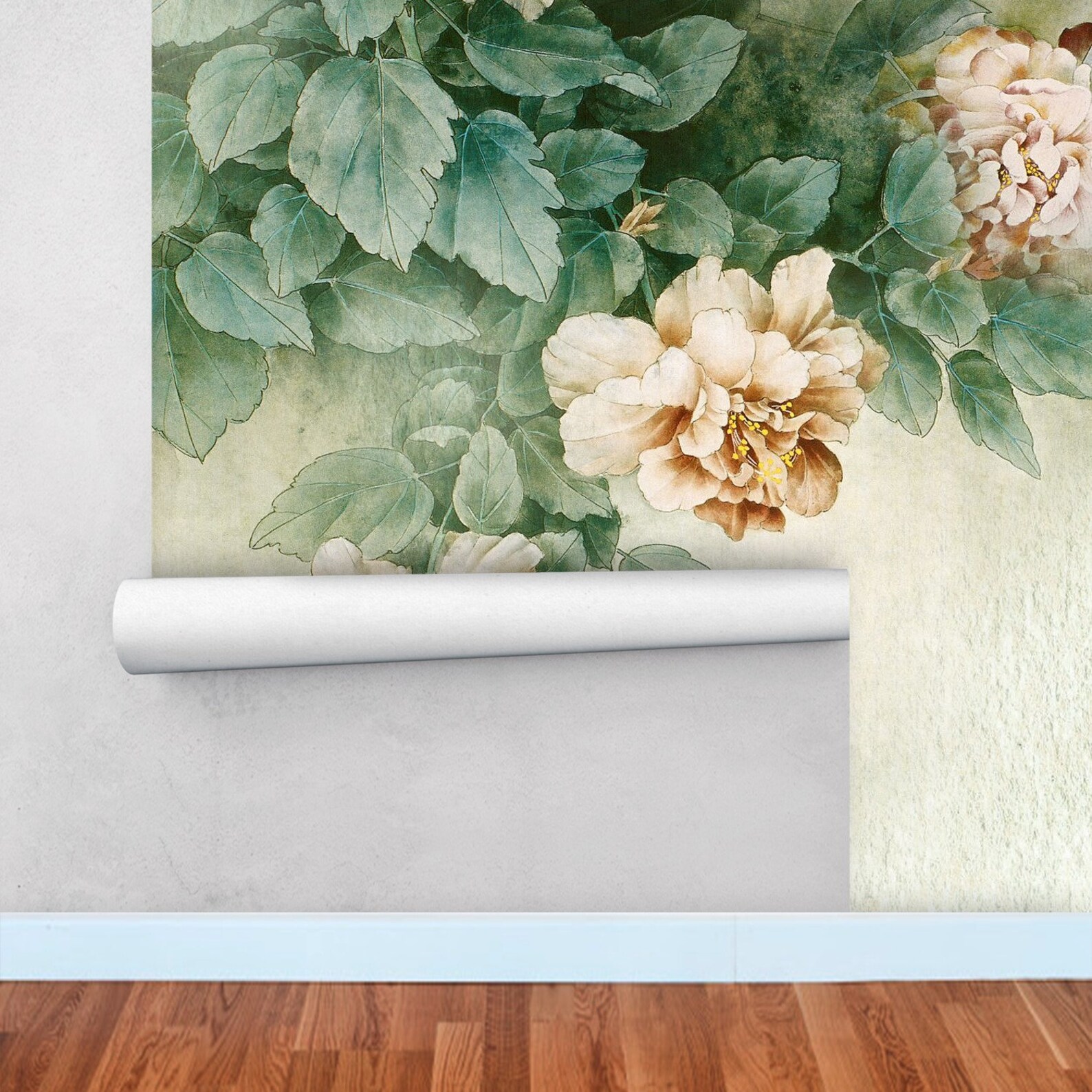 Flower Removable Wallpaper Large Peonies Peel and Stick Wall - Etsy