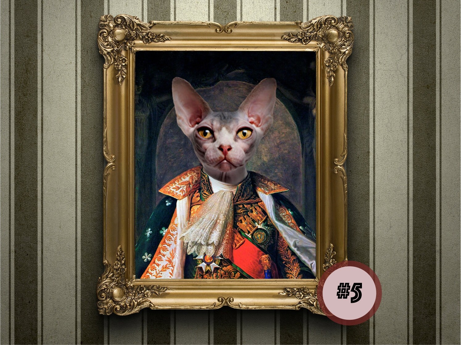 Custom Pet Portrait from your photo Catherine Dog and Cat | Etsy