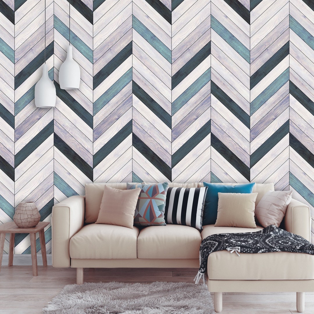 Geometric Removable Wallpaper 3D Wood Peel and Stick Wall Paper for ...