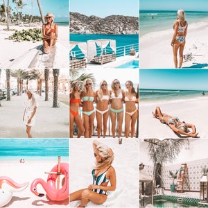 4 Mobile Lightroom Presets, SPRING BREAK Bundle, AGLOW Lightroom Preset, Travel Presets, Beach ...