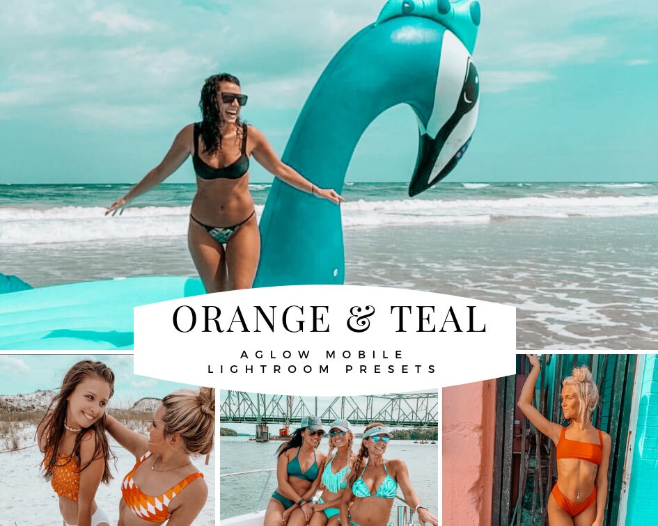 4 Mobile Lightroom Presets, SPRING BREAK Bundle, AGLOW Lightroom Preset, Travel Presets, Beach ...