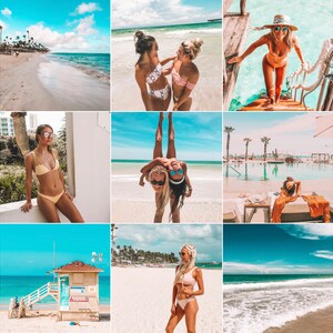 4 Mobile Lightroom Presets, SPRING BREAK Bundle, AGLOW Lightroom Preset, Travel Presets, Beach ...