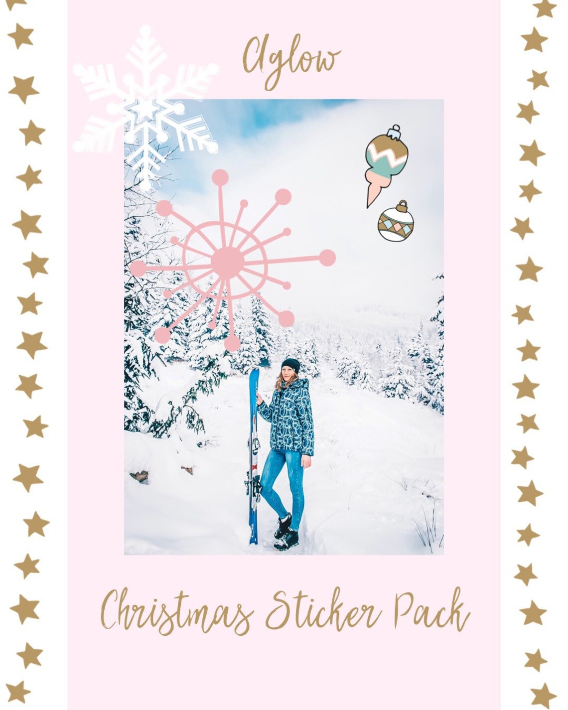 50 CHRISTMAS STICKERS Pack for Any Picture Instagram Stories | Etsy