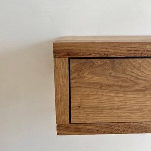 Rustic Floating Nightstand With Drawer White Oak Farmhouse Bedside ...