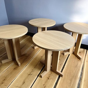 Small Custom Kitchen Table, Handmade Natural Solid Wood Oak Dining ...