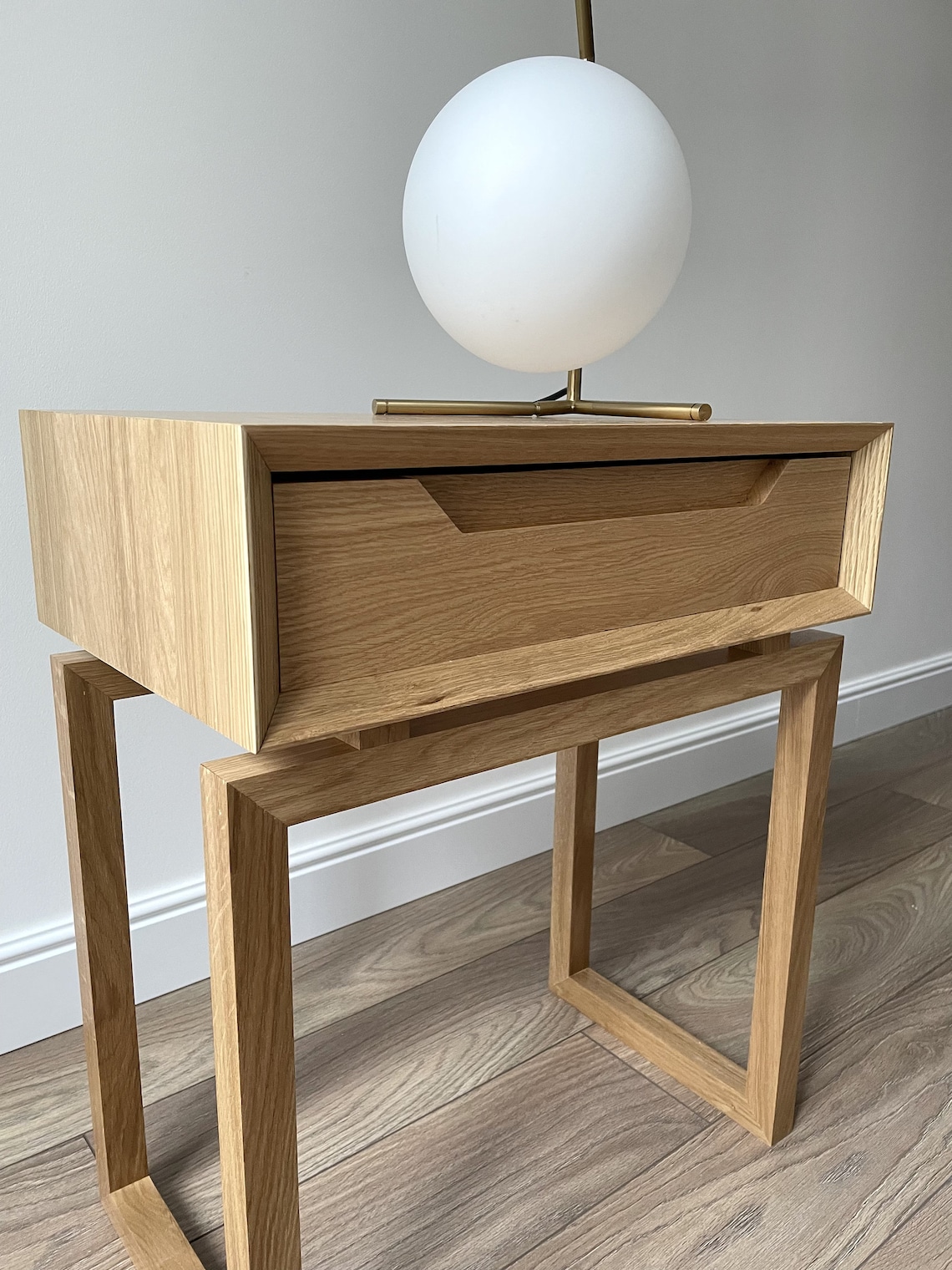 Wood Nightstand Narrow Nightstand Bedside Table With Drawer - Etsy