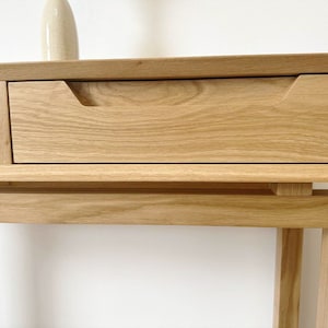 Console Table With Shelf, Narrow Entry Console With Drawers, Mid ...