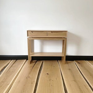 Console Table With Shelf, Narrow Entry Console With Drawers, Mid ...