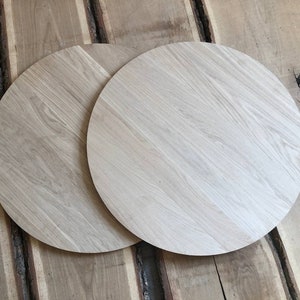 Round Wood Oak Table Top, Solid Wood Rustic Table Top, Dining Wood ...