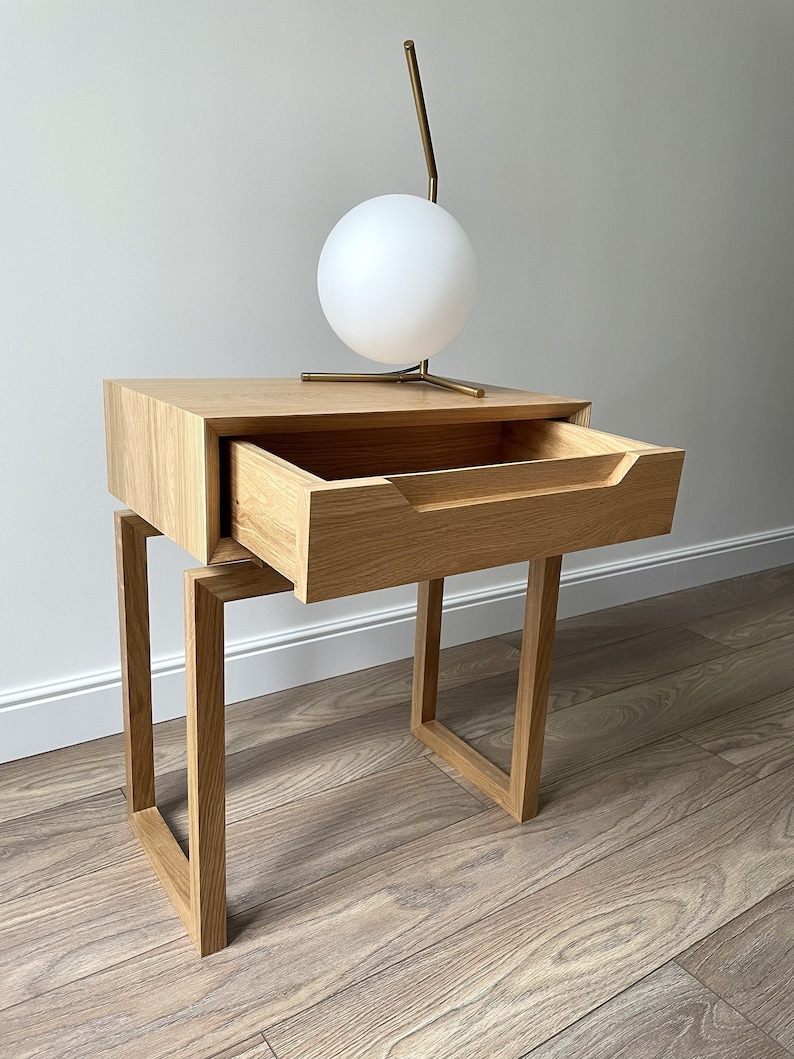 Wood Nightstand Narrow Nightstand Bedside Table With Drawer - Etsy