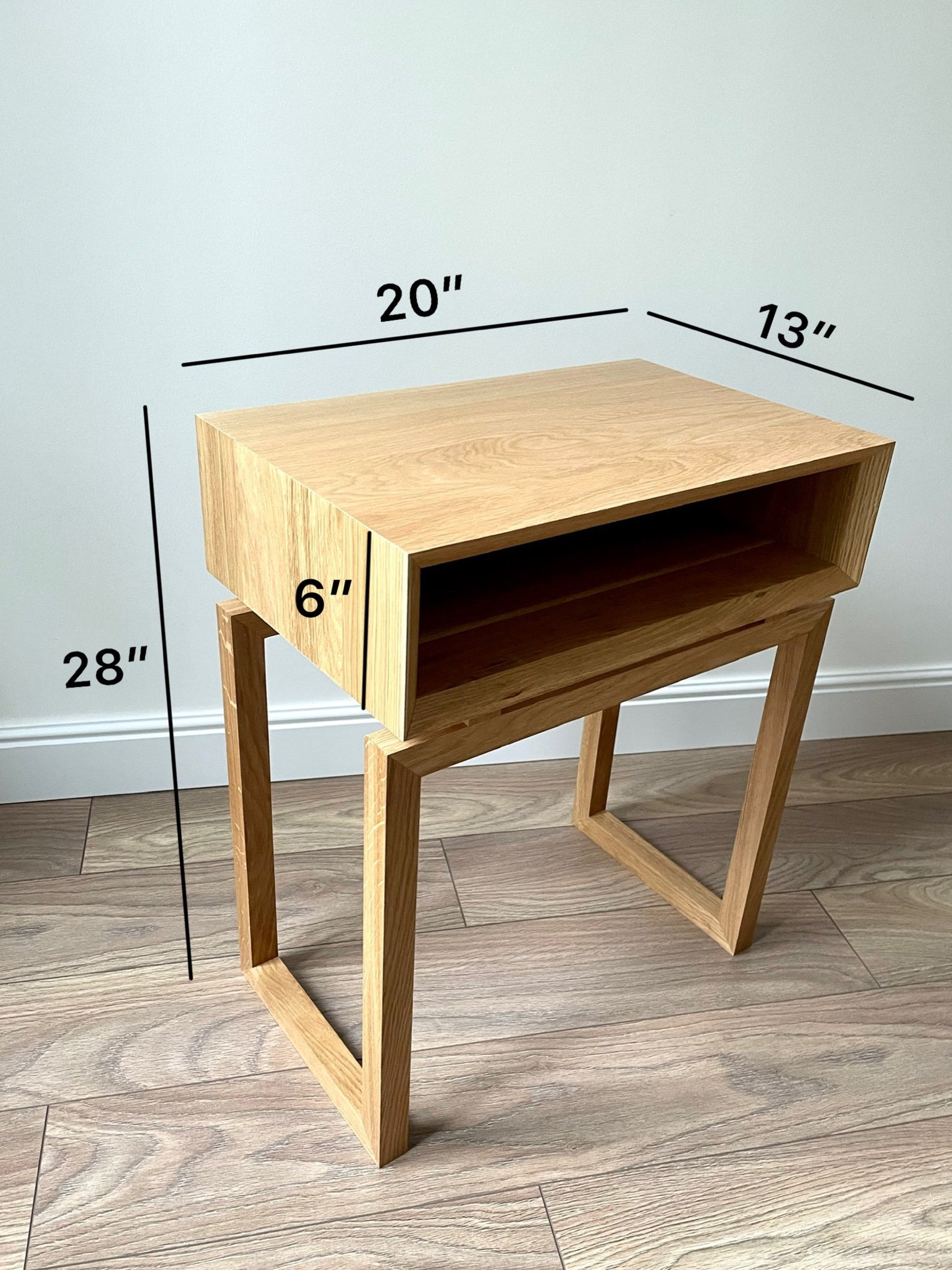 Wood Nightstand Narrow Nightstand Bedside Table With Drawer - Etsy