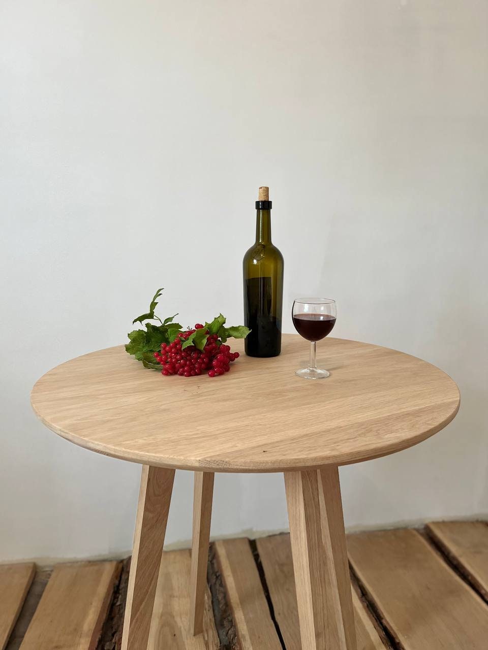 Round Solid Wood White Oak Dining Table Reclaimed Dining Room - Etsy