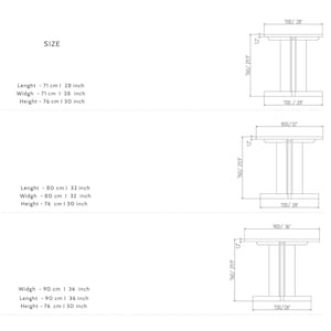 Small Custom Kitchen Table, Handmade Natural Solid Wood Oak Dining ...