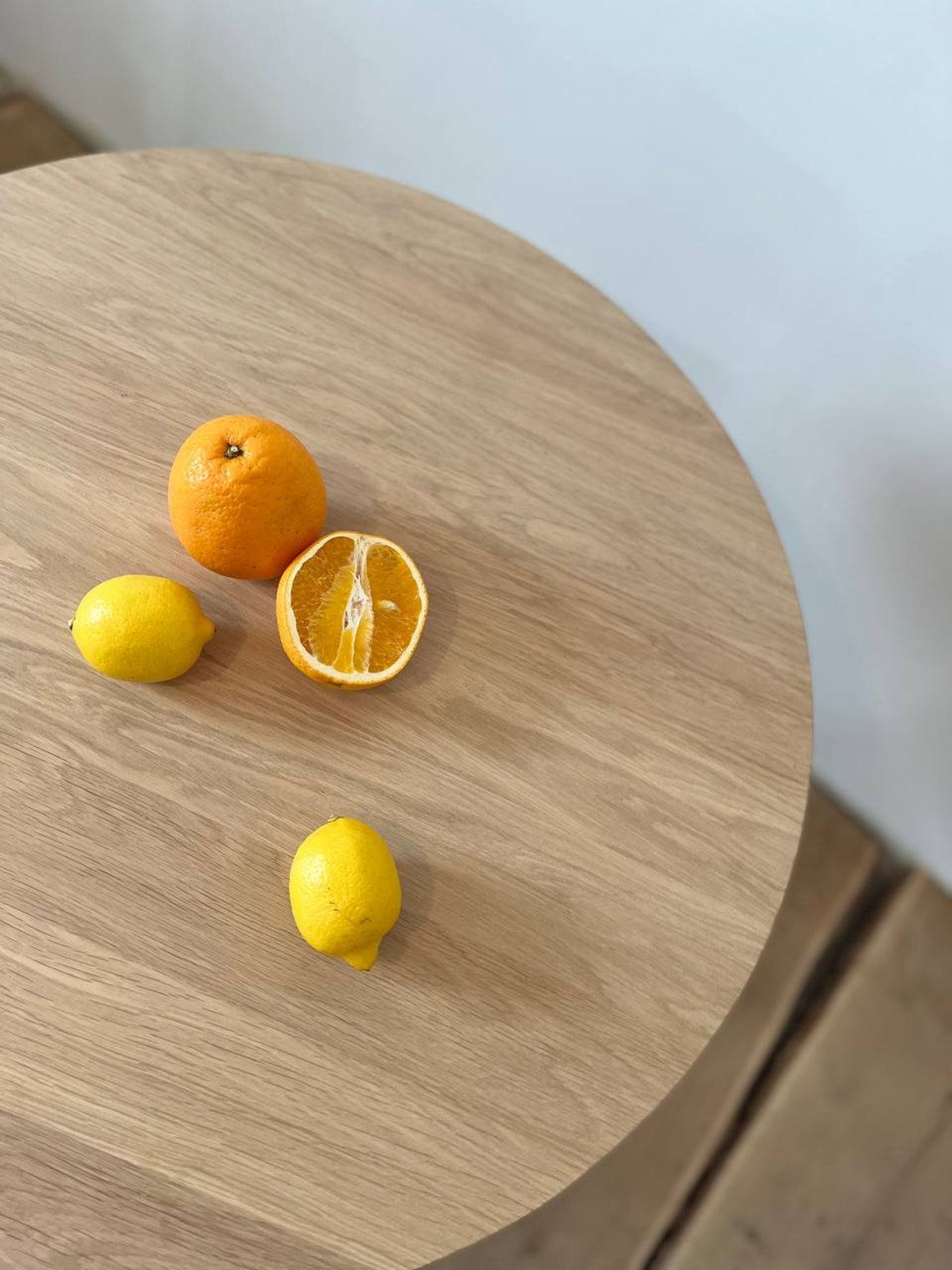 Round Solid Wood White Oak Dining Table Reclaimed Dining Room - Etsy