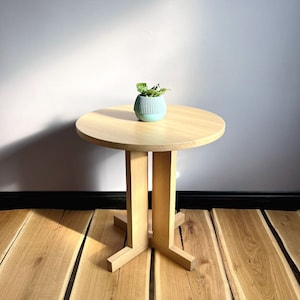 Round Small Dinning Table, Modern Custom Kitchen Table, Small Natural ...