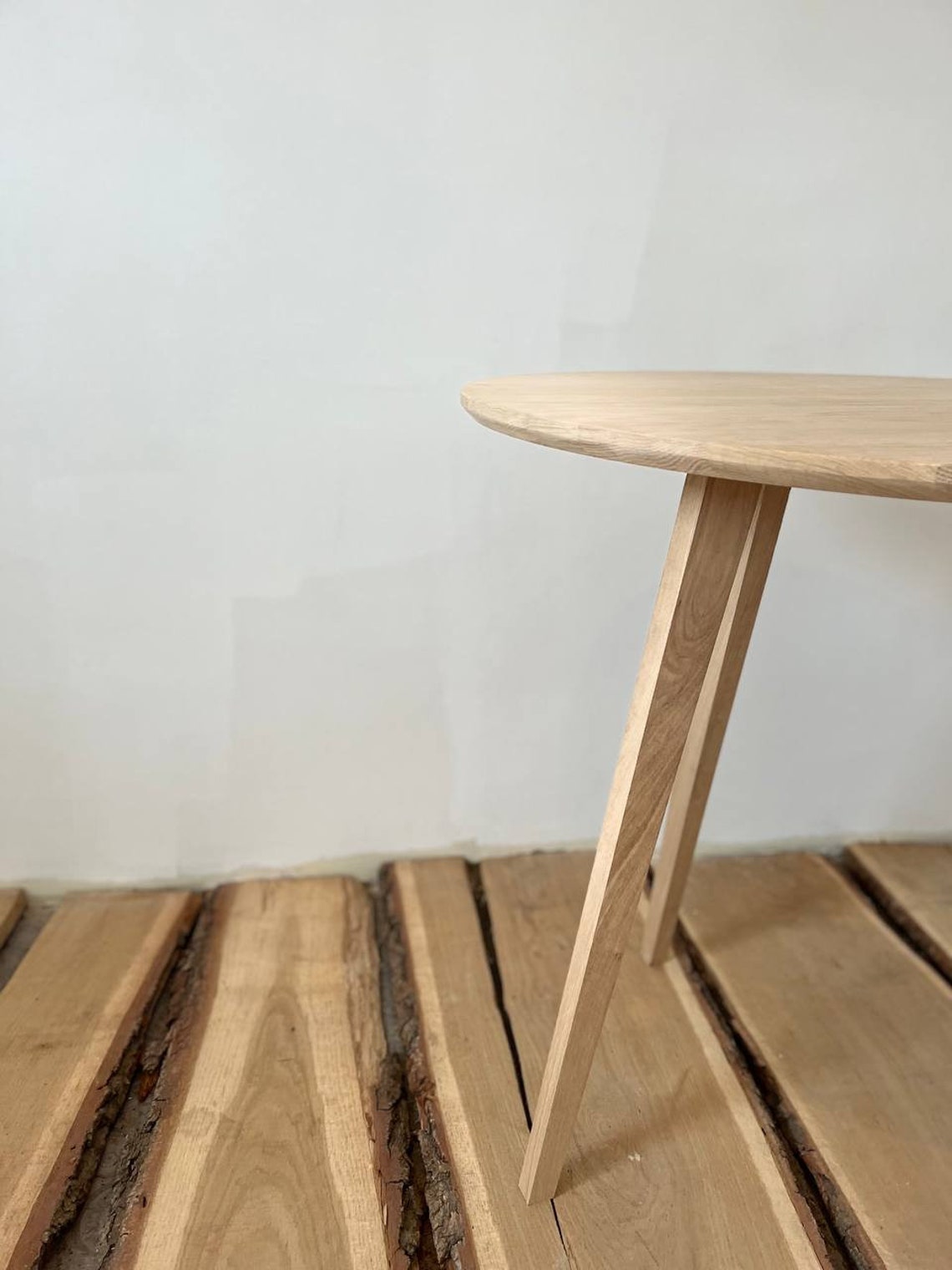 Round Solid Wood White Oak Dining Table Reclaimed Dining Room - Etsy