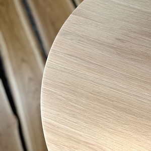 Round Small Dinning Table, Modern Custom Kitchen Table, Small Natural ...