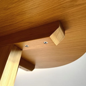 Small Custom Kitchen Table, Handmade Natural Solid Wood Oak Dining ...