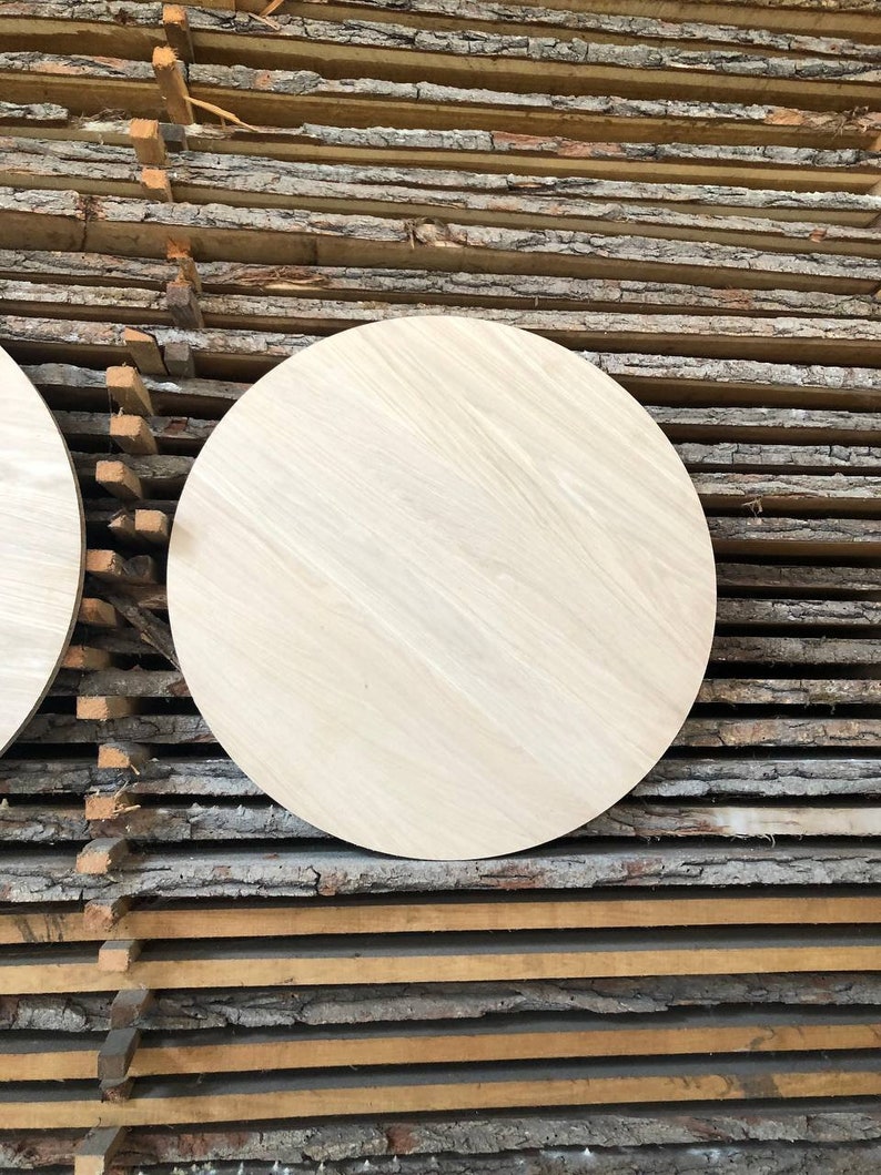 Round Wood Oak Table Top Solid Wood Rustic Table Top Dining - Etsy