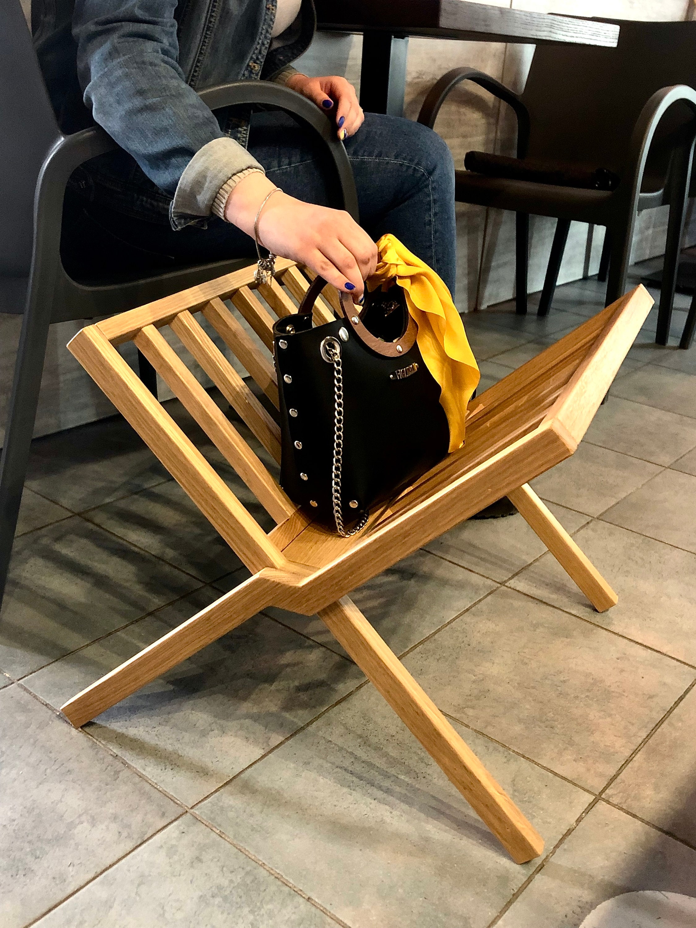 Wood Bag Stand, Bag Place, Bag Holder, Entryway Furniture - Etsy