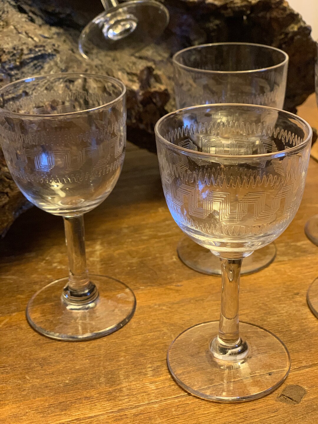 GREEK KEY Design GLASSES Suitable for Sherry Liqueur Port or - Etsy