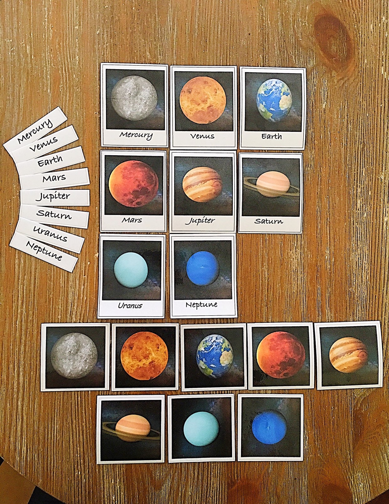 Montessori Solar System 3 Part Cards Planets of the Solar | Etsy