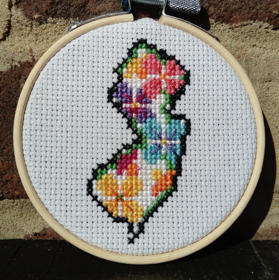 Pattern - New Jersey Cross-stitch Outline - Etsy