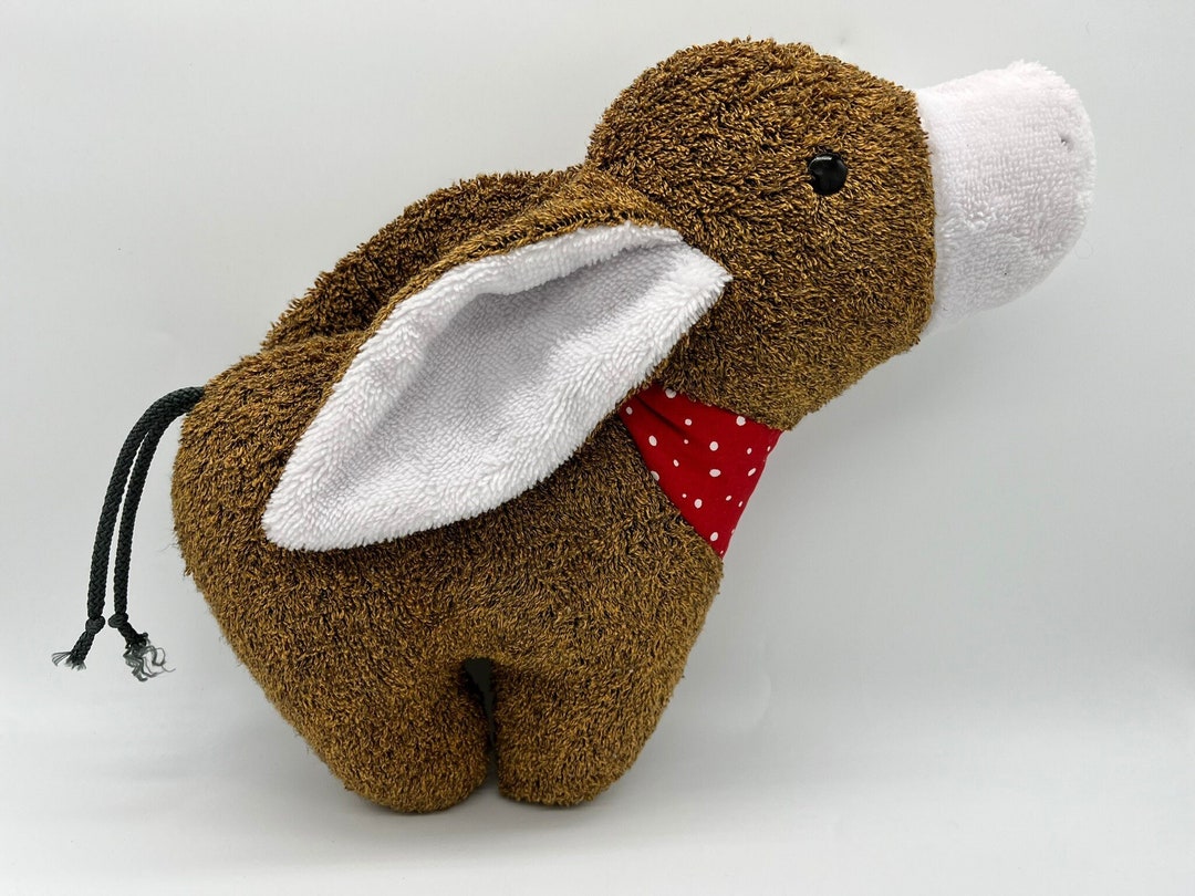 Personalizable Donkey Terry Cloth Brown-mélange / White - Etsy