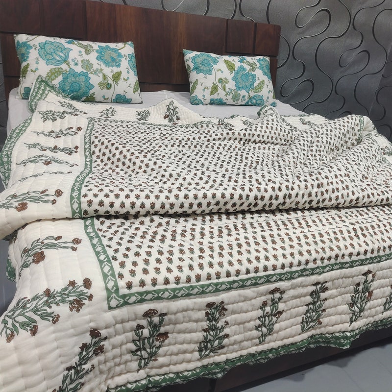 Block Print Quilt - Etsy