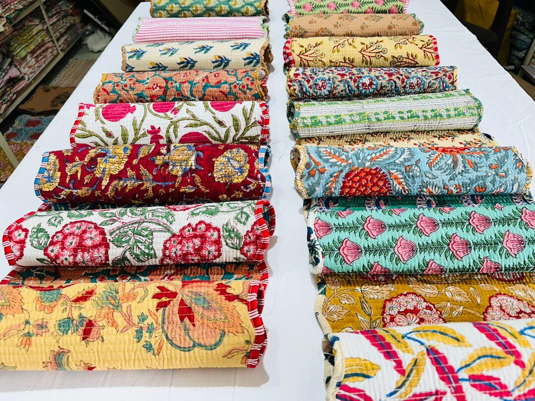 Mix Assorted PC Placements, Beautiful Multi Color Pattern Block Print ...