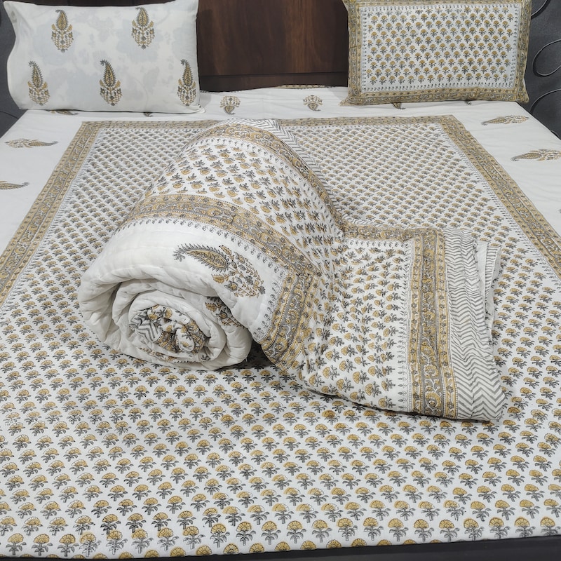 Block Print Bed Sheet - Etsy