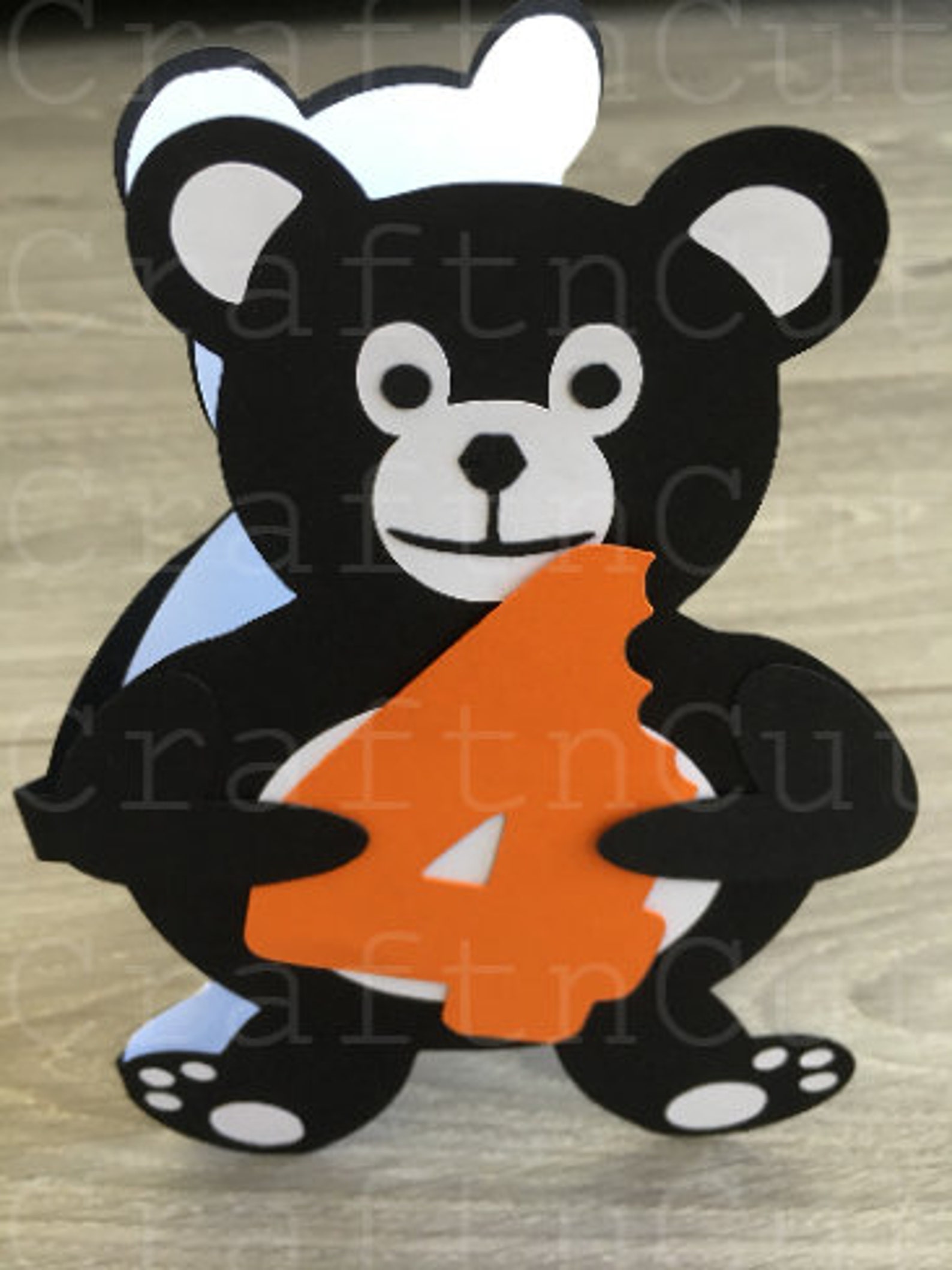 Panda Number Card SVG - Etsy