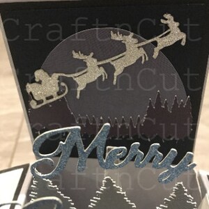 Santa Christmas Box Card - Etsy