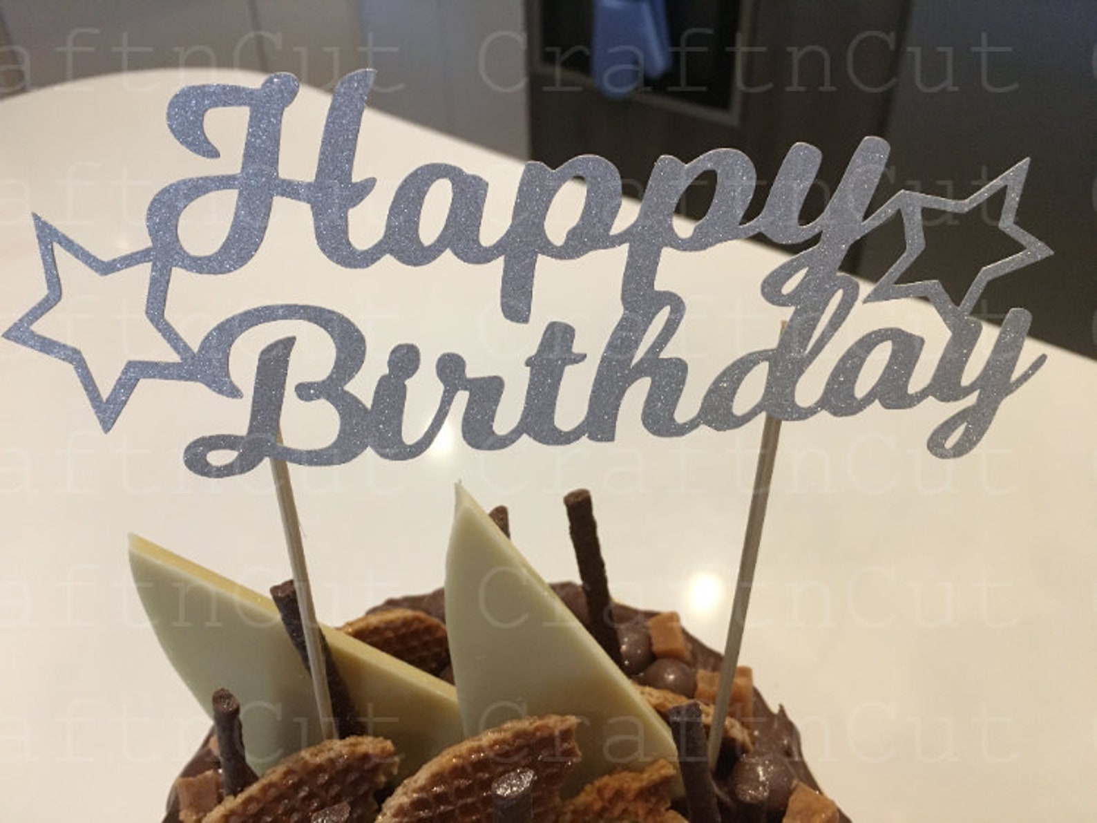 Happy Birthday Cake Sign - Etsy UK