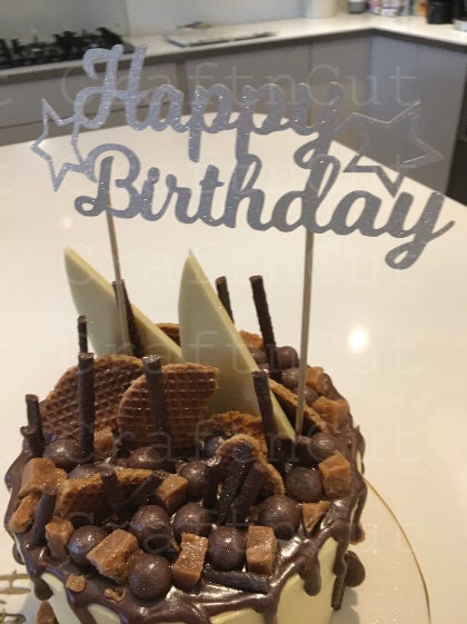 Happy Birthday Cake Sign - Etsy UK