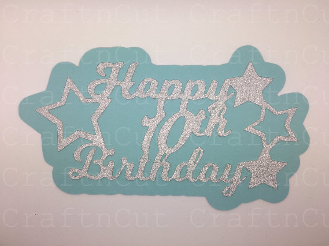Happy 10th Birthday Sign SVG - Etsy UK
