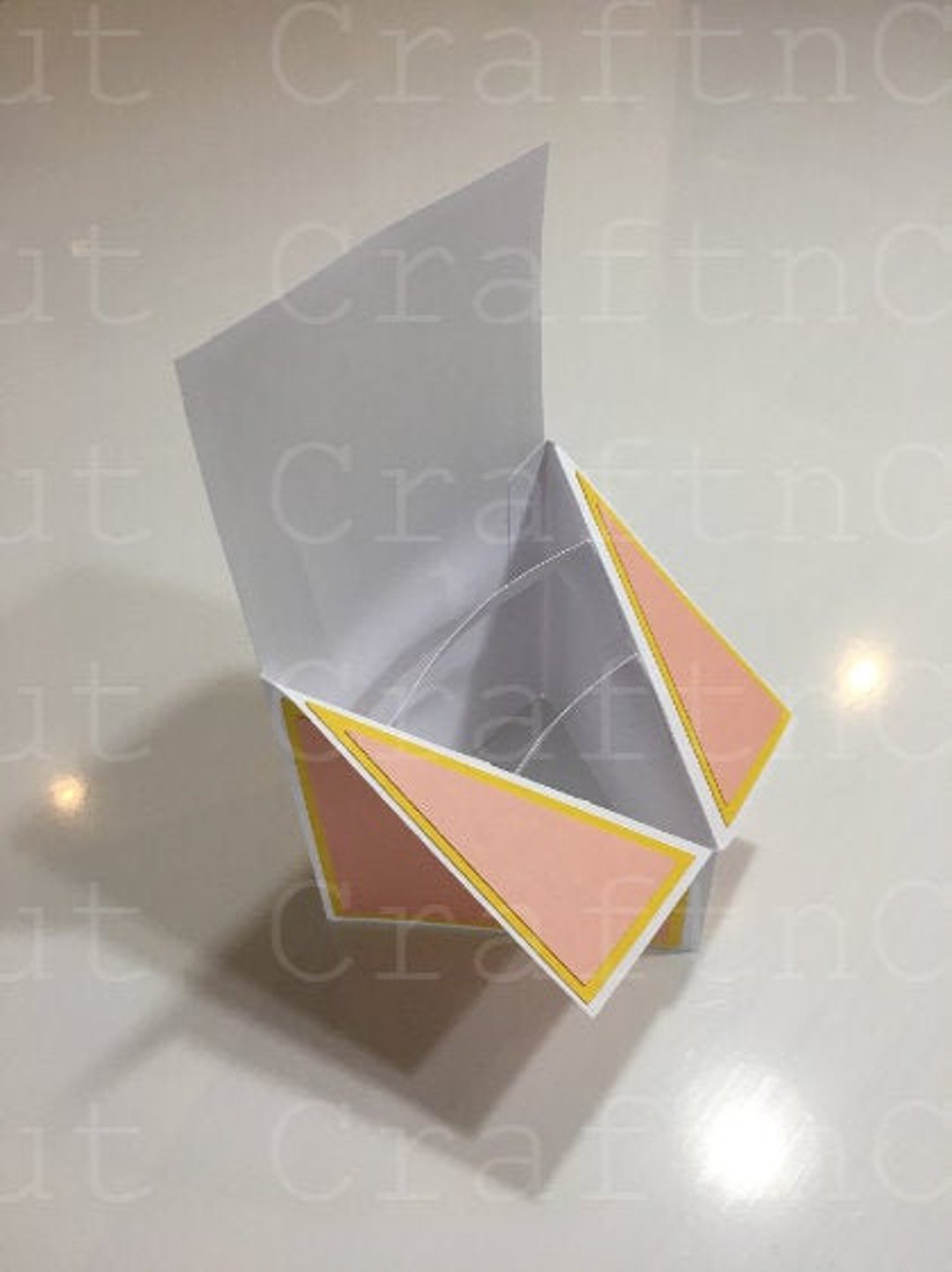 3D Triangle Card SVG - Etsy