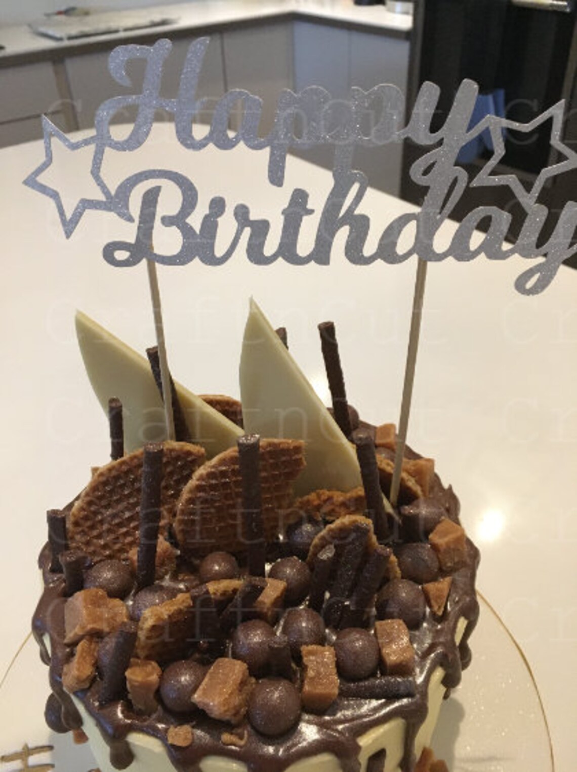 Happy Birthday Cake Sign - Etsy UK