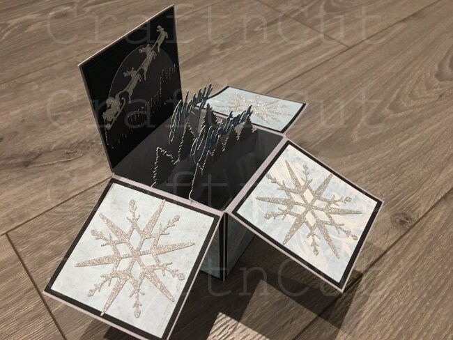 Santa Christmas Box Card | Etsy UK